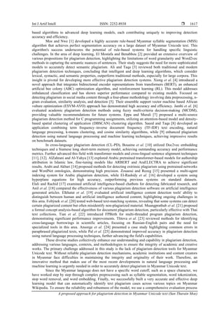 A proposed approach for plagiarism detection in Myanmar Unicode text | PDF