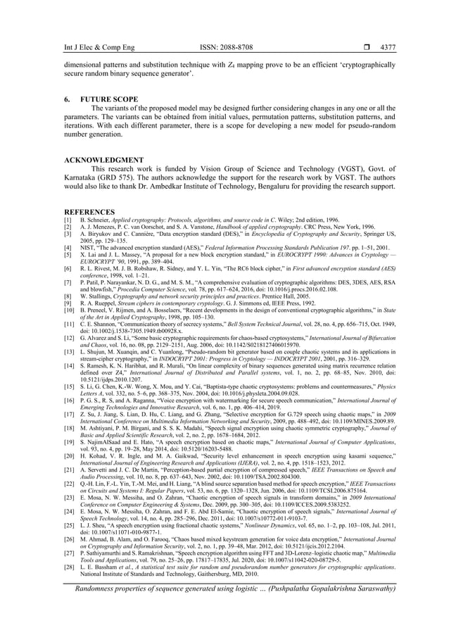 Randomness Properties Of Sequence Generated Using Logistic Map With Novel Permutation And