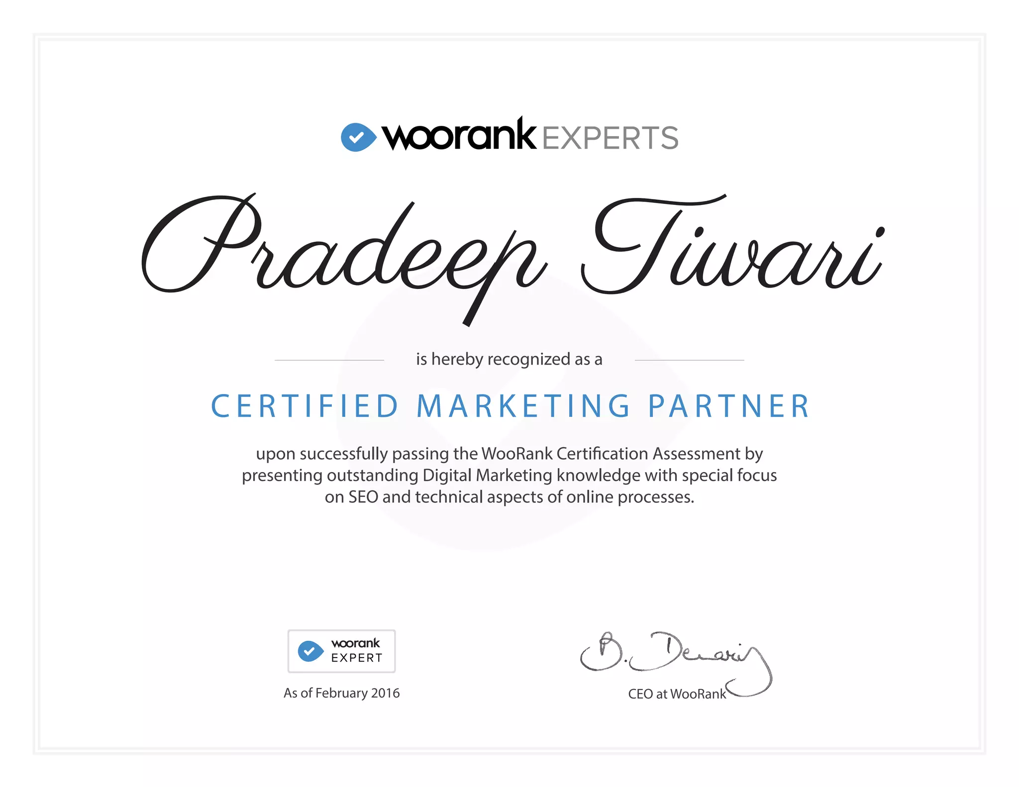 WooRank Expert Certificate | PPT