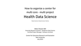 Data Science Governance in Healthcare | PPT