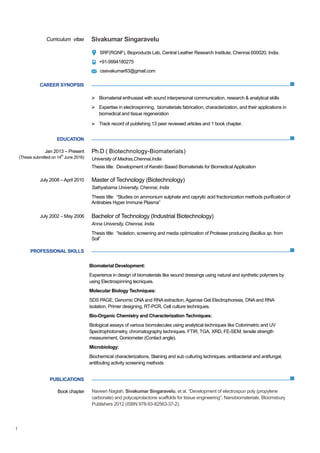 RESUME SIVAKUMAR S | PDF