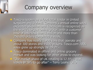 Tesco Case-study | PPT