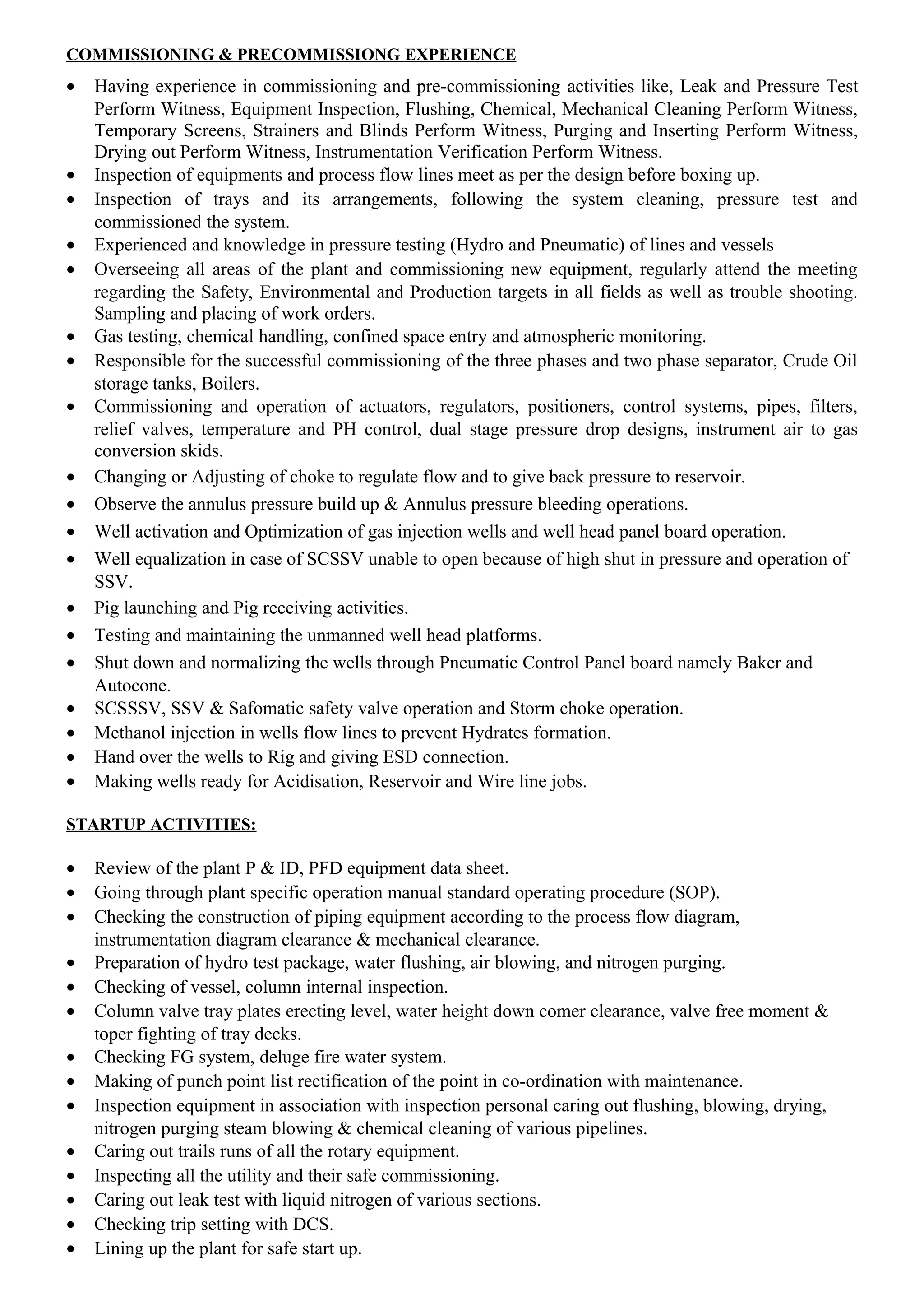 Commissioning Supervisor New | DOC