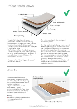 Acoustic Flooring - LuxFeel Brochure Architect | PDF