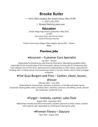 brooke resume | ODT