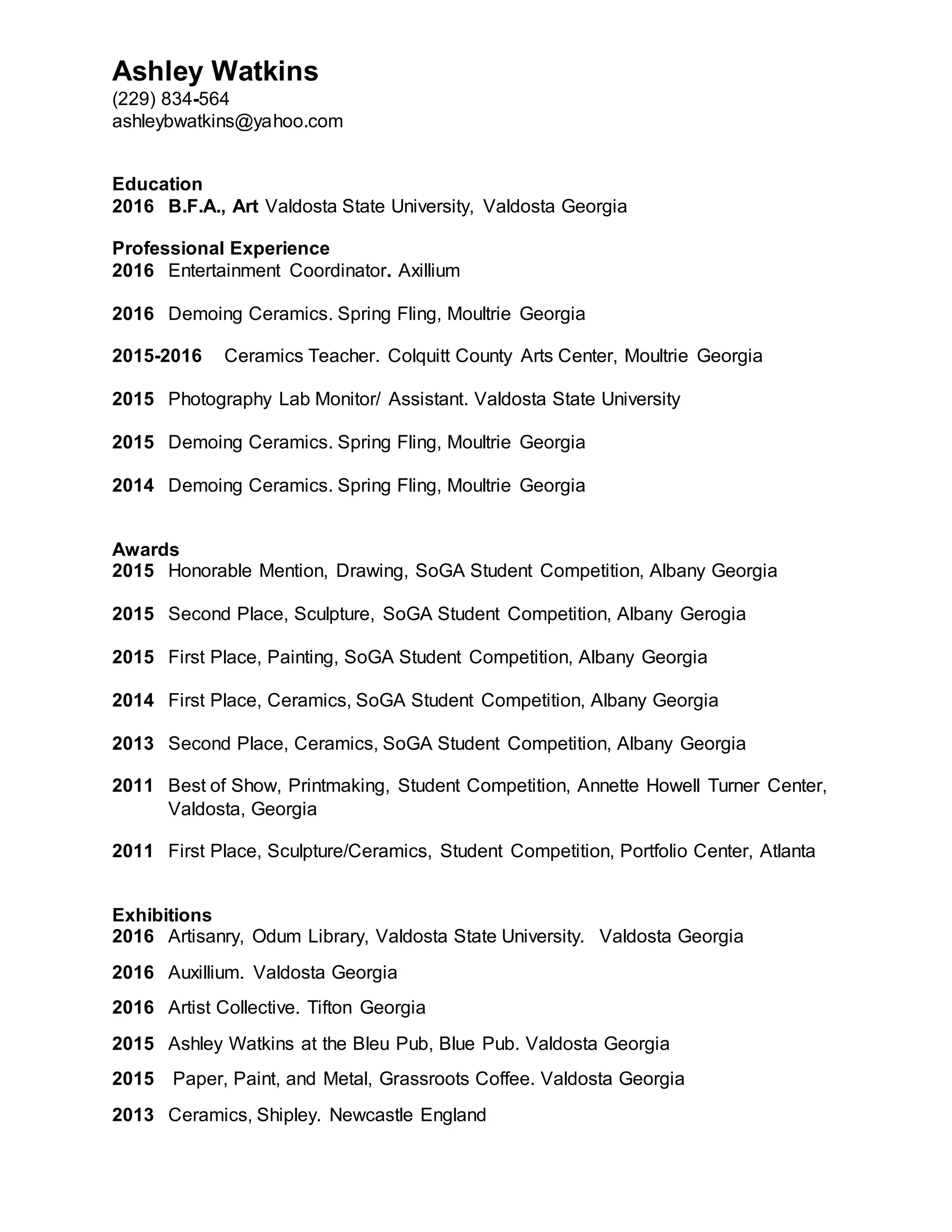 Ashley Watkins cv | DOCX