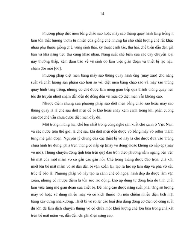 Nghiên cứu công nghệ sản xuất chè xanh chất lượng cao 7540162 | PDF