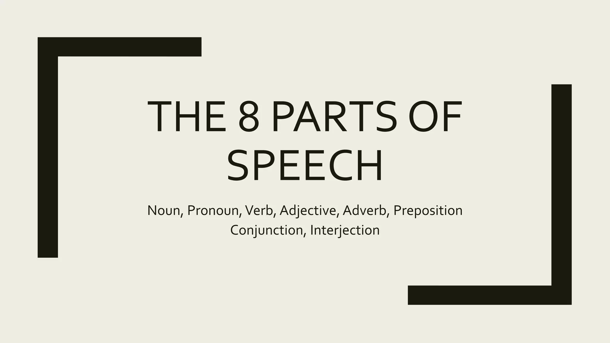 Parts of Speech | PPTX