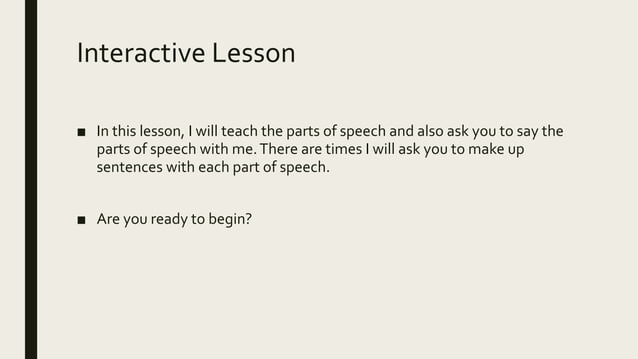 Parts of Speech | PPTX