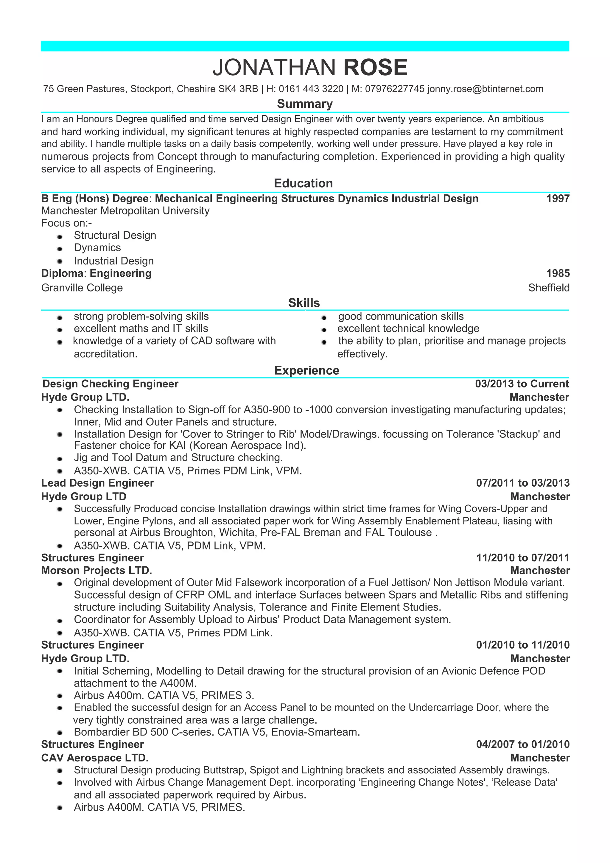 Jonathan Rose CV | DOC