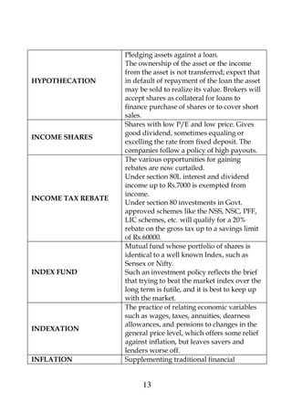 Stock Market Dictionary | PDF