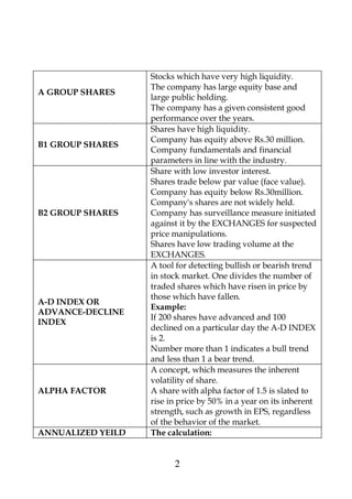Stock Market Dictionary | PDF