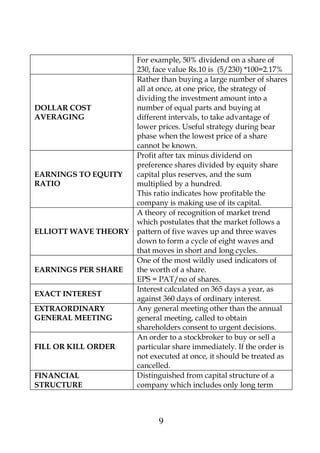 Stock Market Dictionary | PDF