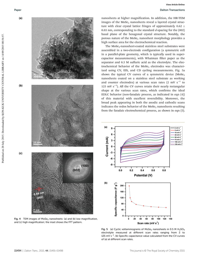 Few-layered MoSe2 nanosheets an an advanced... | PDF
