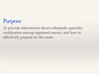 PDF A nurses journey towards orthopedic specialty certification (1) | PDF