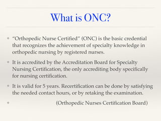 PDF A nurses journey towards orthopedic specialty certification (1) | PDF