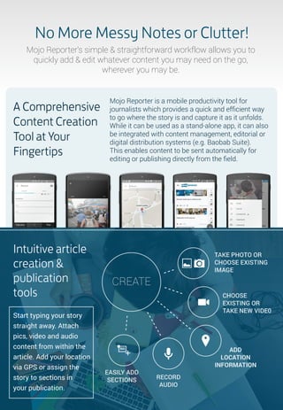 Mojo Reporter Brochure | PDF