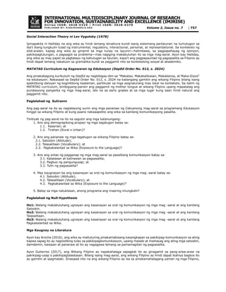 Mga Salik Na Nakakaimpluwensiya Sa Pagsasalita Ng Wikang Filipino Ng ...