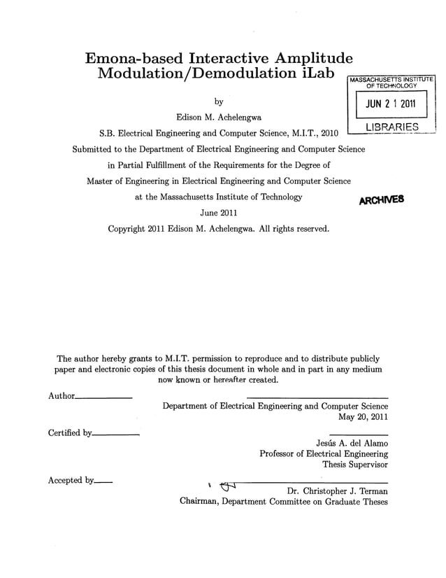 Emona-based Interactive Amplitude Modulation/Demodulation iLab | PDF