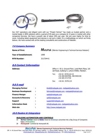 MetsPak Profile V-8.5B