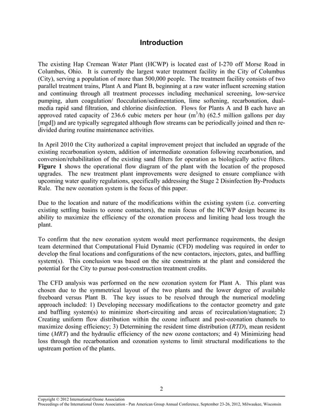 Ozone Contactor Design Improvements using CFD Modeling | PDF