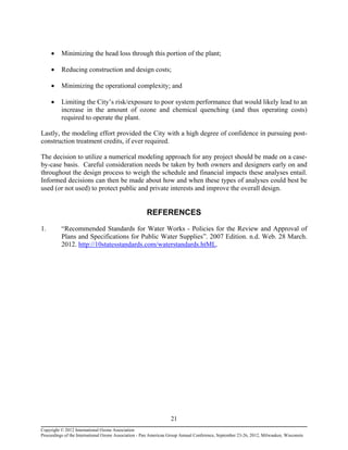 Ozone Contactor Design Improvements using CFD Modeling | PDF