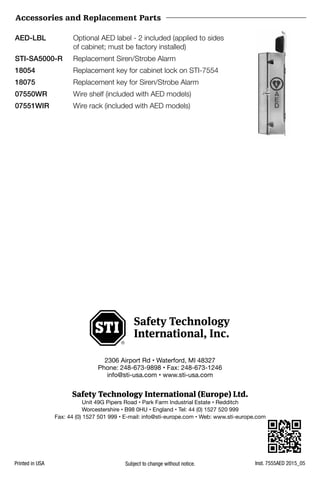 STI 7555AED Instruction Manual | PDF