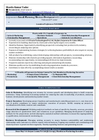 sharda kumar yadav resume.IT2110