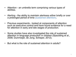 Sustained attention presentation | PPTX