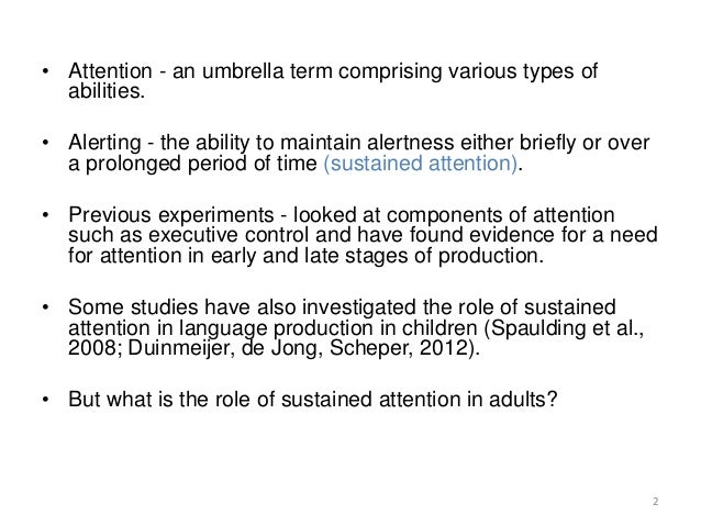 Sustained attention presentation