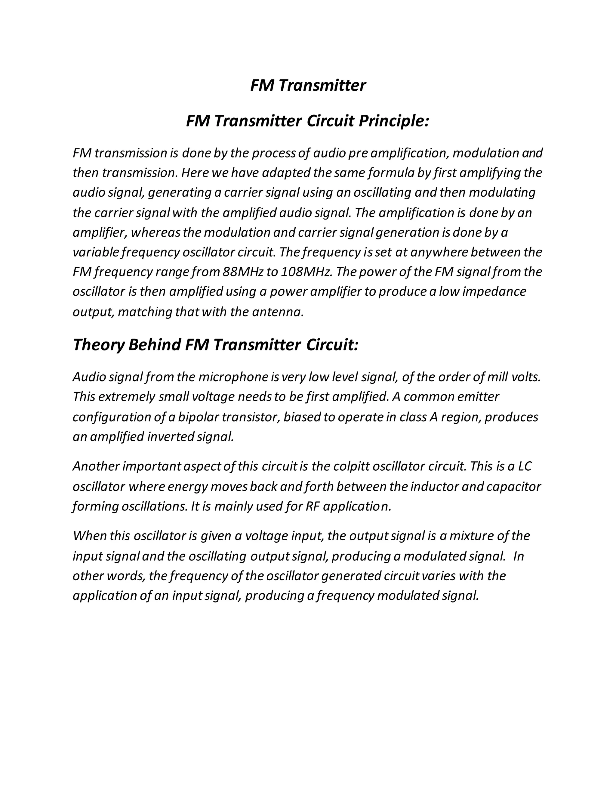 FM Transmitter | DOCX