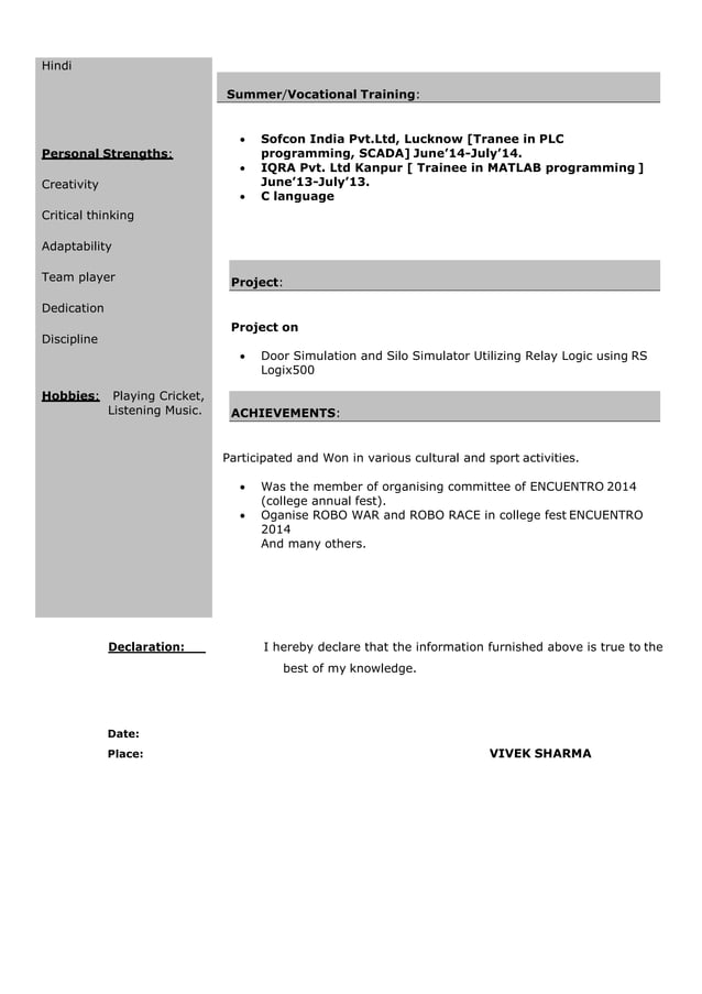 Vivek Sharma Resume | PDF