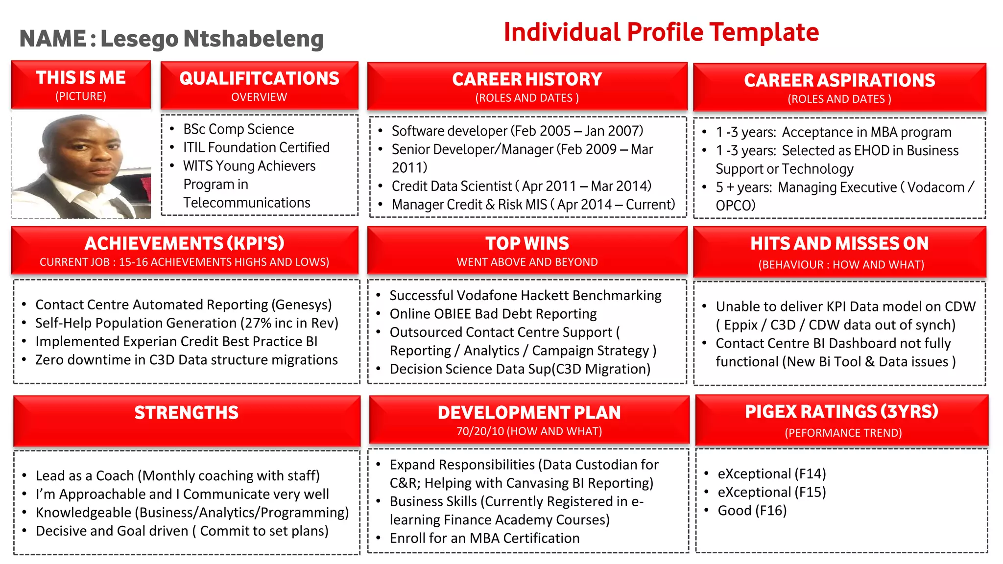 Individual Talent Profile Template | PDF