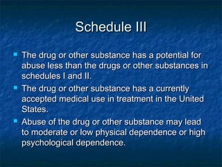 DEA Scheduling of Medications | PPT
