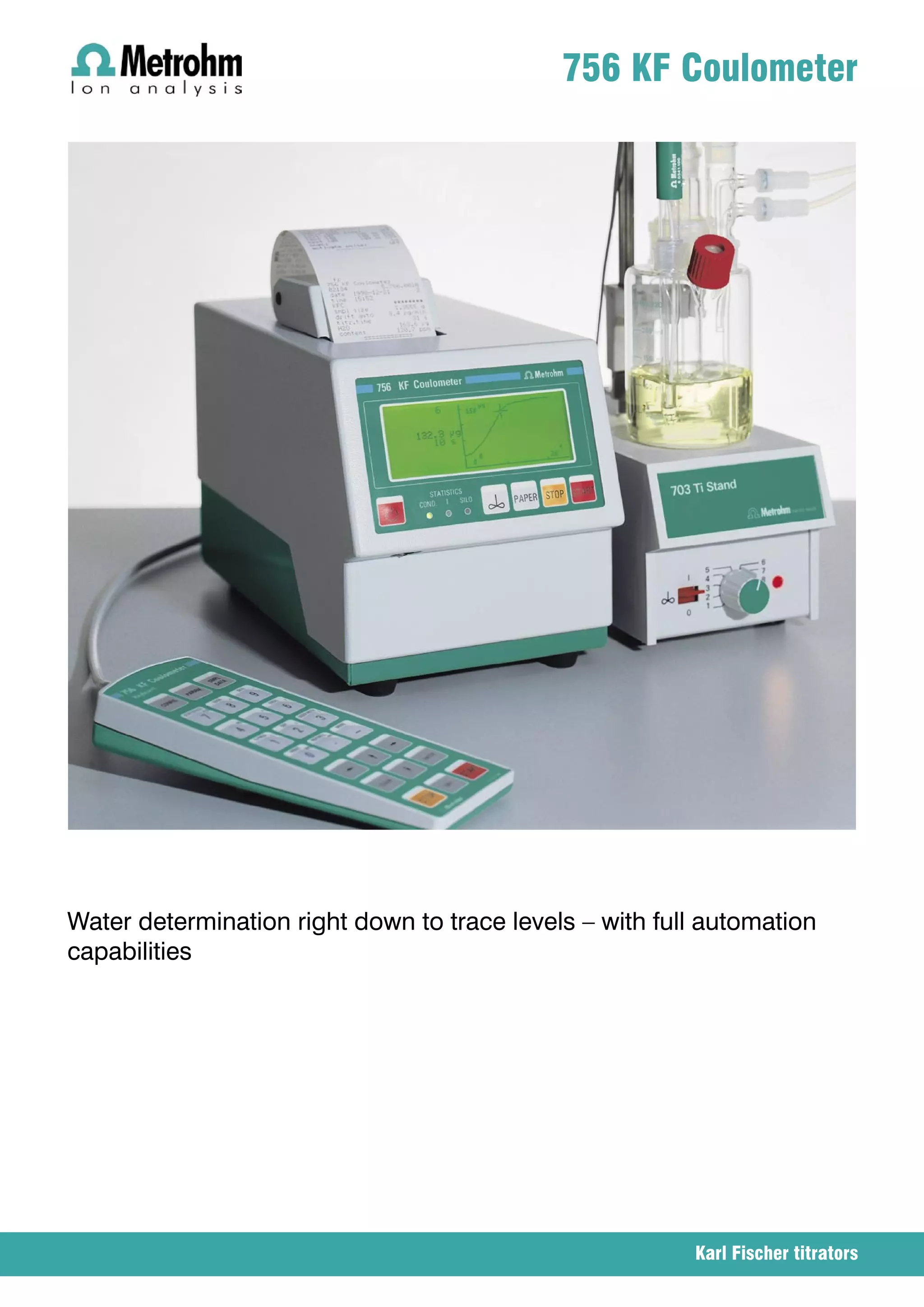 Coulometer for low level water determination in sample matrix | PDF