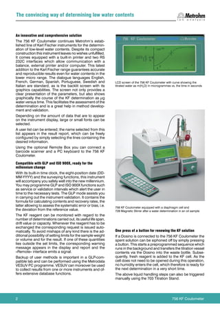 Coulometer for low level water determination in sample matrix | PDF