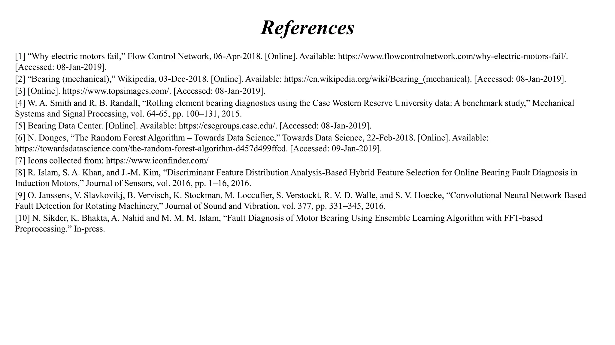 Fault Diagnosis Of Induction Motor Bearing Using Cepstrum Based Preprocessing And Ensemble