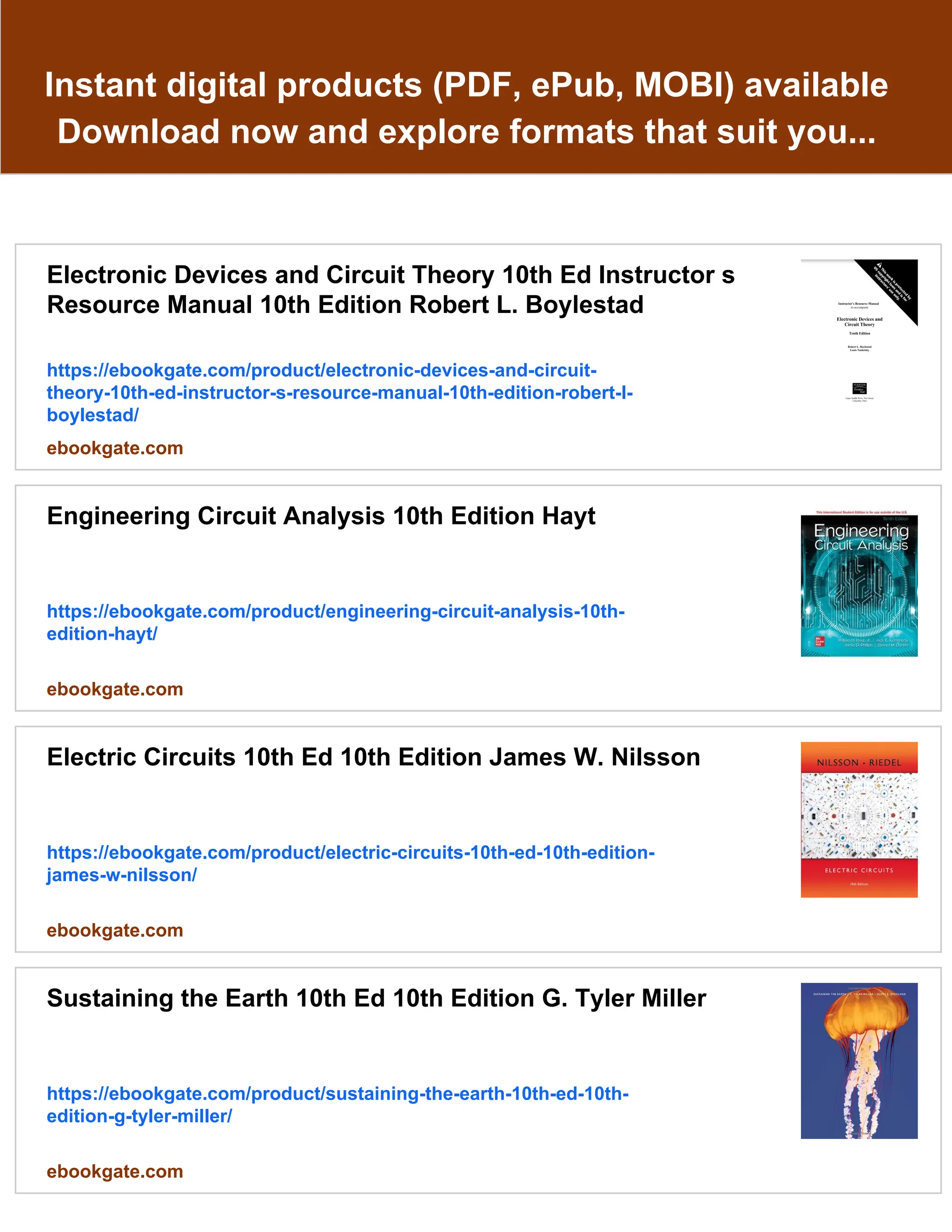 Introductory Circuit Analysis 10th Ed 10th Edition Robert L. Boylestad ...