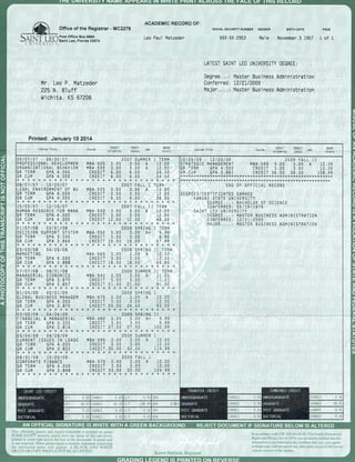 SLU Transcript | PDF
