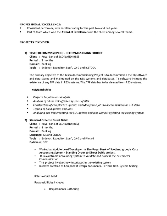 Ashwin - Mainframe Developer | DOC | Databases | Computer Software and Applications