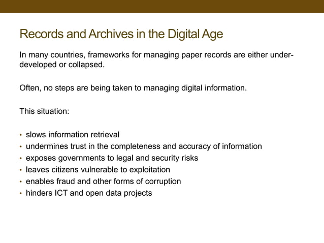 Digital Records Management & Preservation | PPTX