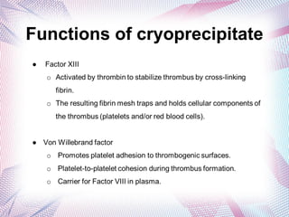 CME-Cryoprecipitate.ppt22mar | PDF