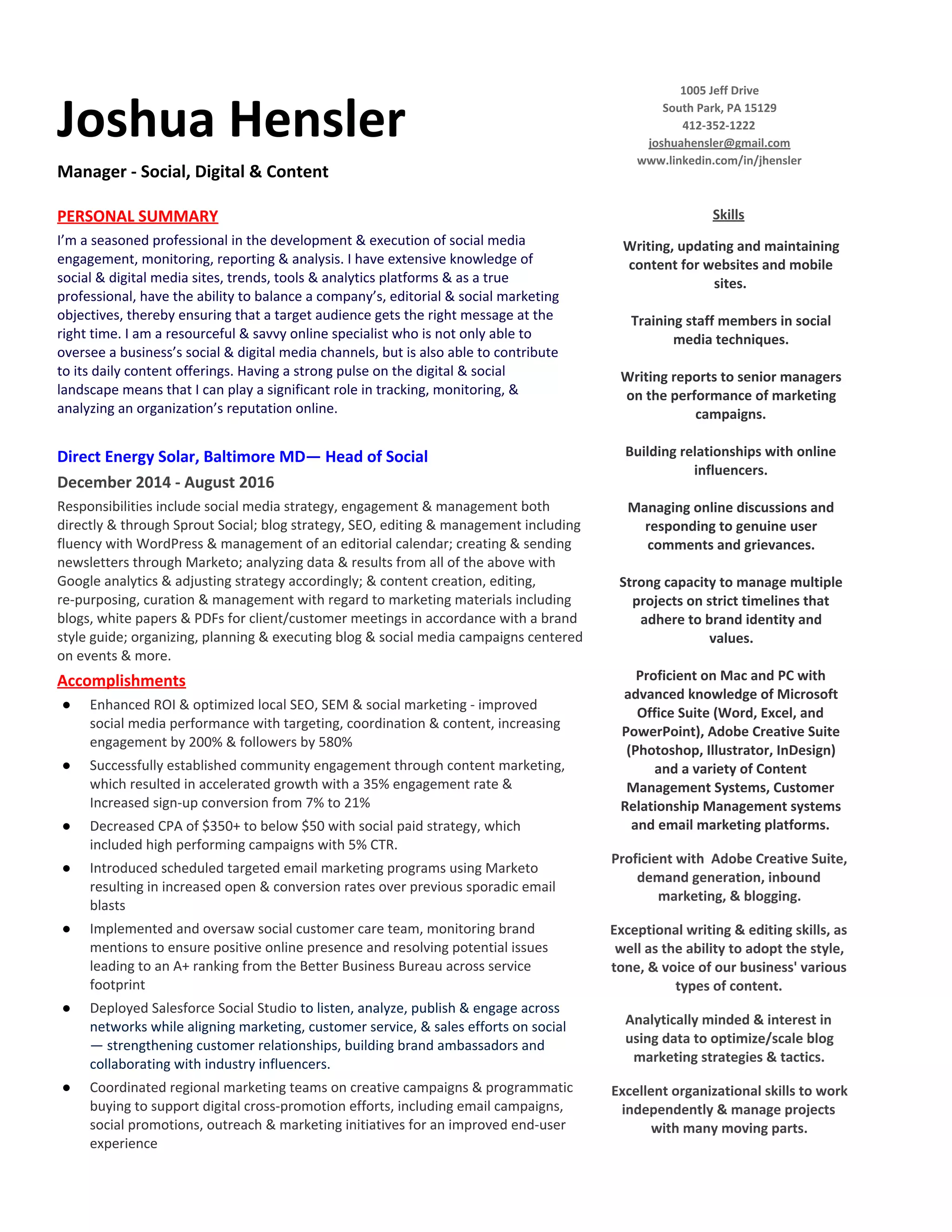 JHenslerSocialDigitalManager | PDF