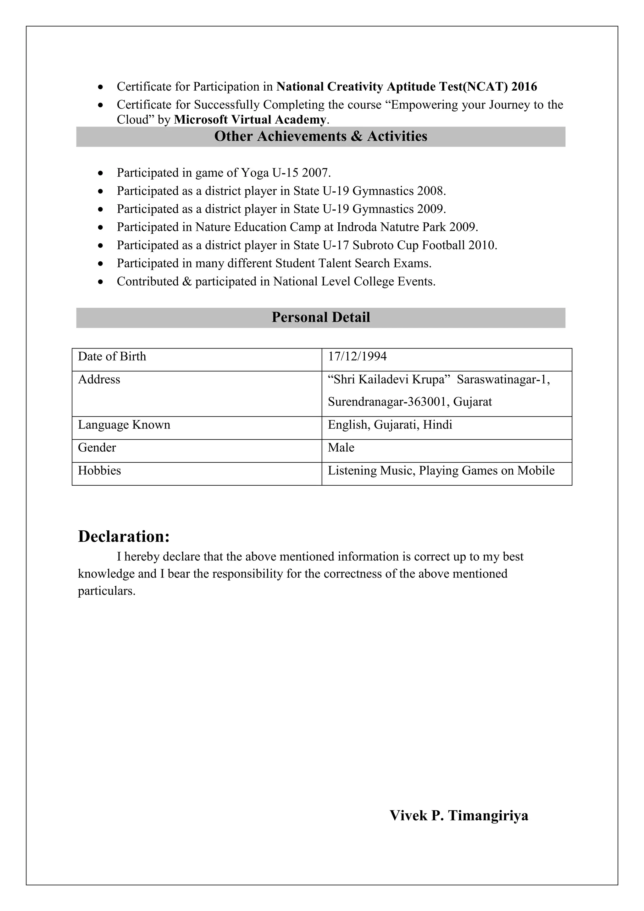 vivek-resume | PDF