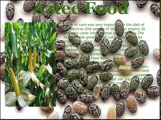 AZTEC | PPT | World Cuisines | Food & Drink