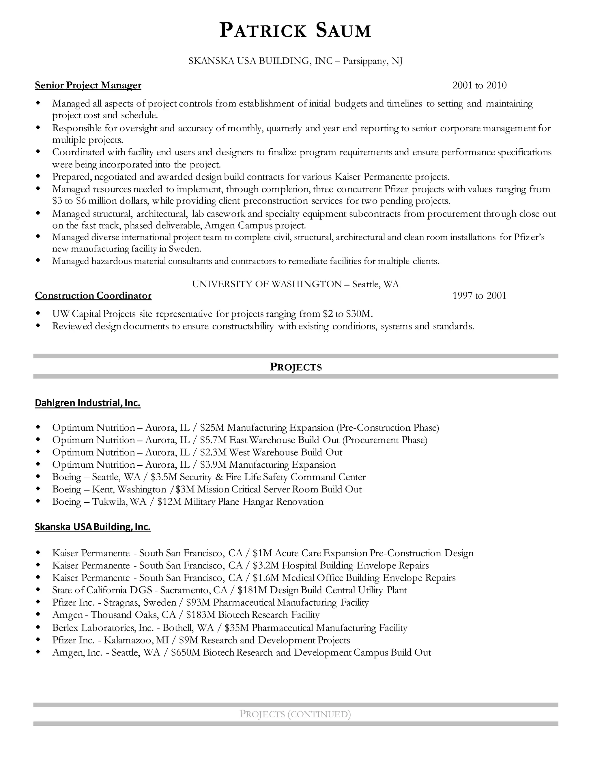 Pat Saum Resume | DOCX