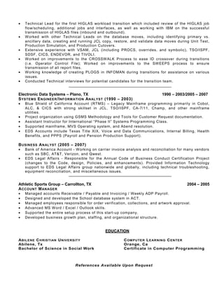 Sandra Lucia Resume | DOC