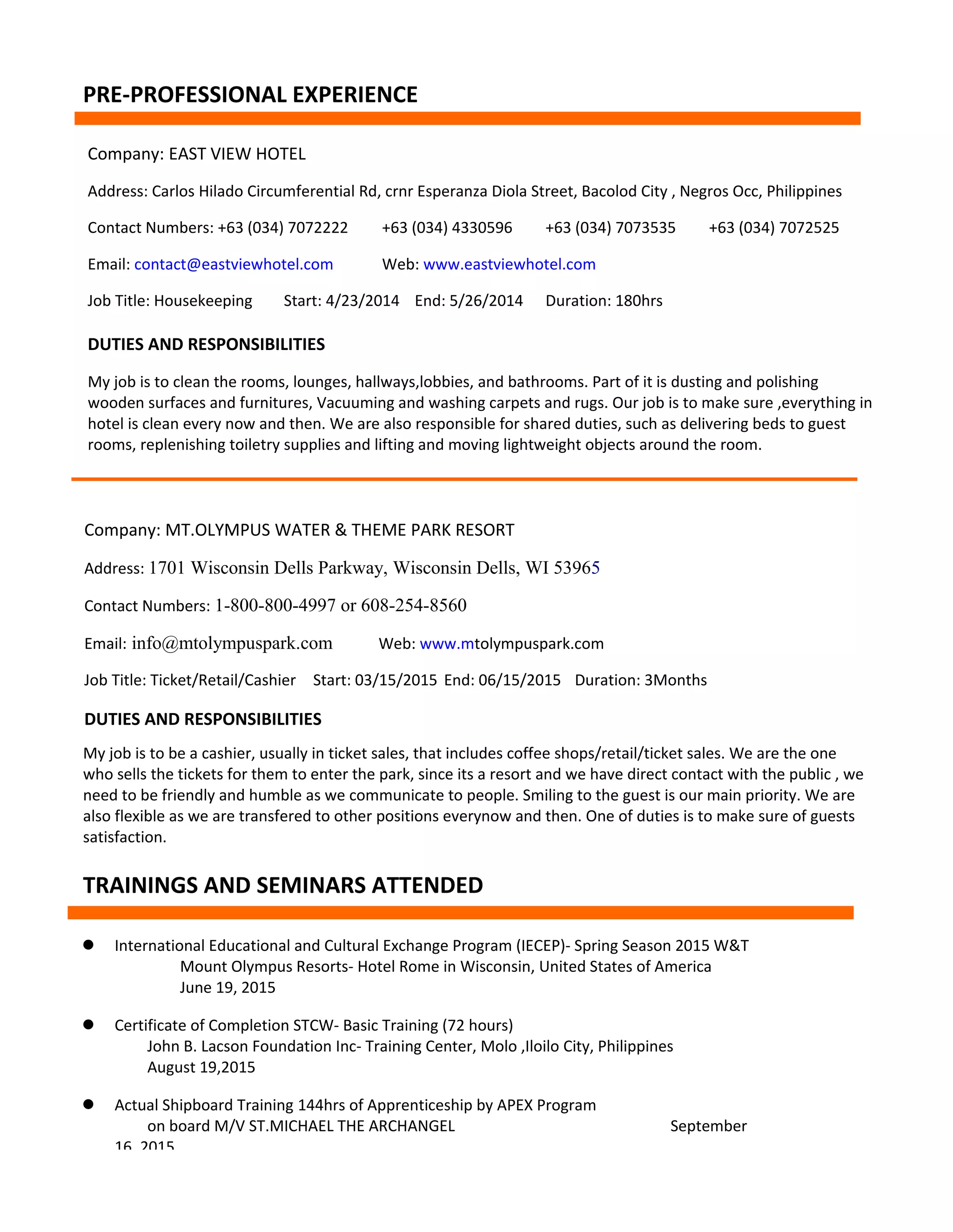 NEWEST RESUME! | DOC | Resume Writing and Advice | Job Search