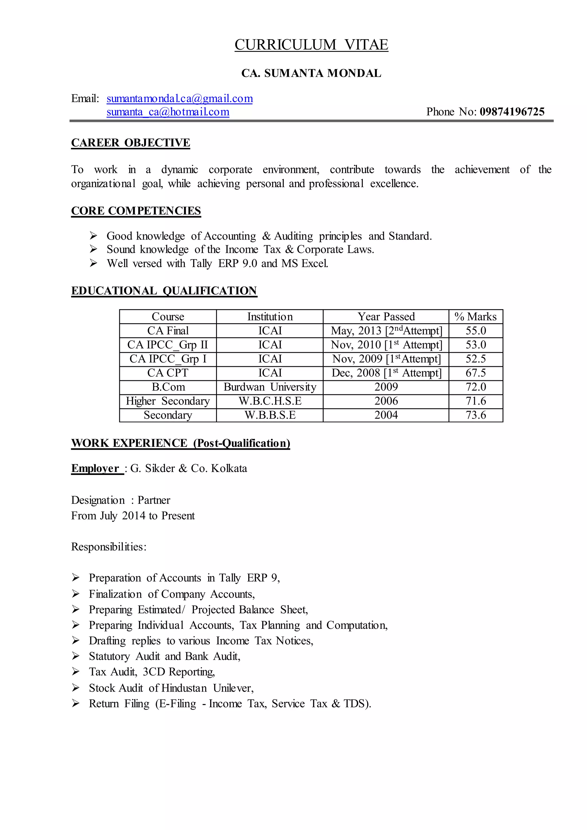 Sumanta CV Exp | DOCX