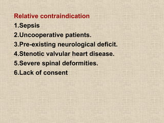 Spinal Anesthesia consideration intraoperative and post operative | PPT